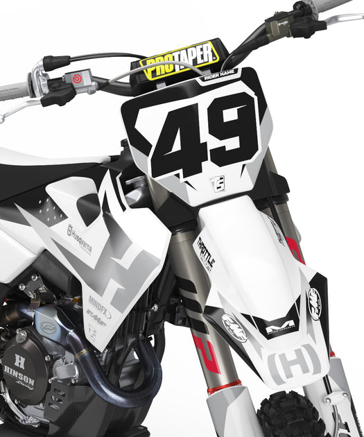 HUSQVARNA PACE GRAPHIC KIT - WHITE/BLACK – Throttle Syndicate