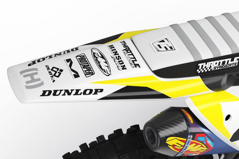HUSQVARNA PACE GRAPHIC KIT - WHITE/BLACK/YELLOW – Throttle Syndicate