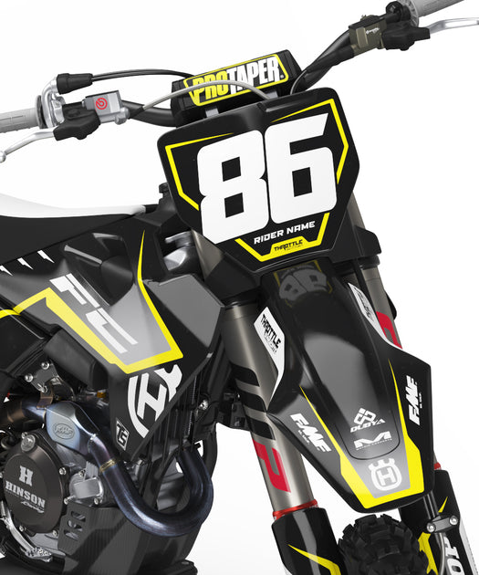 HUSQVARNA RAMPAGE GRAPHIC KIT - BLACK/YELLOW – Throttle Syndicate