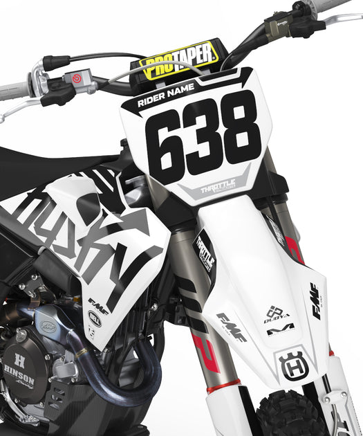 HUSQVARNA TYRANT GRAPHIC KIT - WHITE/BLACK/GRAY – Throttle Syndicate