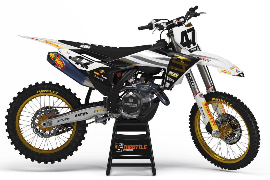 EMIG V2 GRAPHIC KIT - BLACK / WHITE / GOLD – Throttle Syndicate