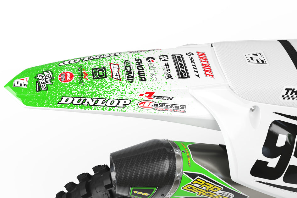 KAWASAKI REBEL GRAPHIC KIT - GREEN / WHITE – Throttle Syndicate