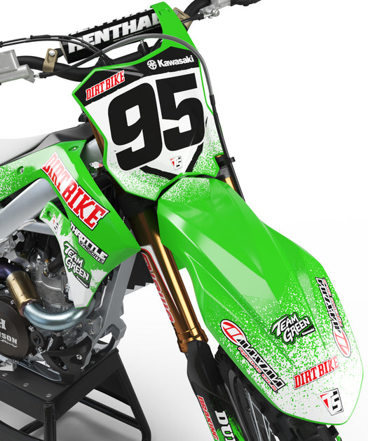 KAWASAKI REBEL GRAPHIC KIT - GREEN / WHITE – Throttle Syndicate