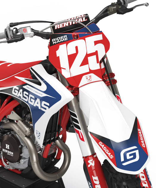 GASGAS GRAPHIC KIT - WHITE / RED – Throttle Syndicate