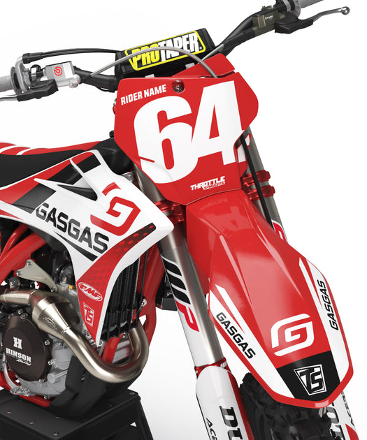 GASGAS GRAPHIC KIT - WHITE / RED / BLACK – Throttle Syndicate