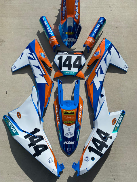 KTM SLASH GRAPHIC KIT - BLUE/ ORANGE – Throttle Syndicate