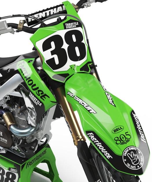 FASTHOUSE KAWASAKI GRAPHIC KIT - DAY IN THE DIRT – Throttle Syndicate